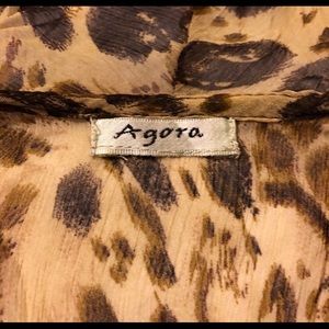 Agora | Tops | Agora Leopard Print Shirt B2 | Poshmark